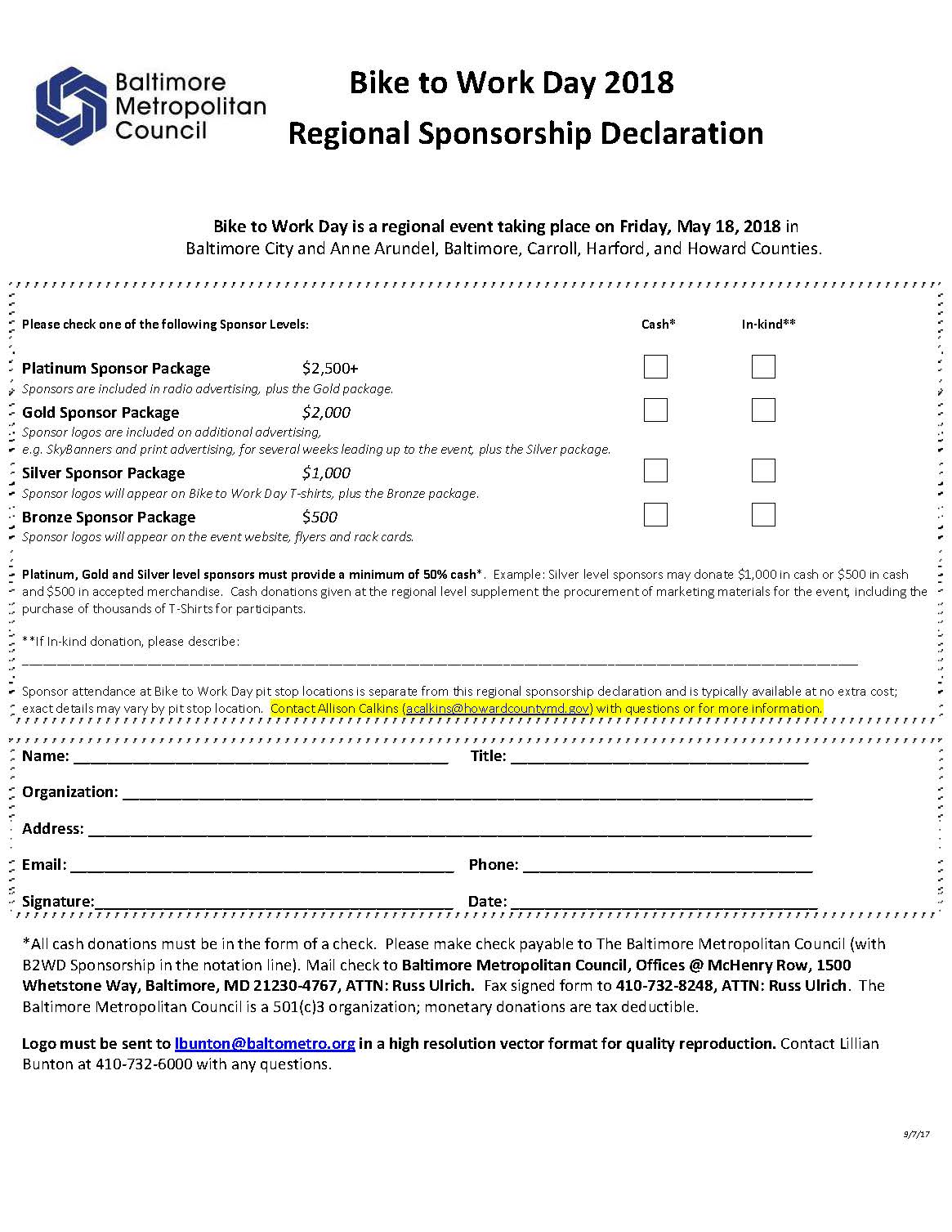 B2W Sponsorship declaration 2018 open – Go Howard